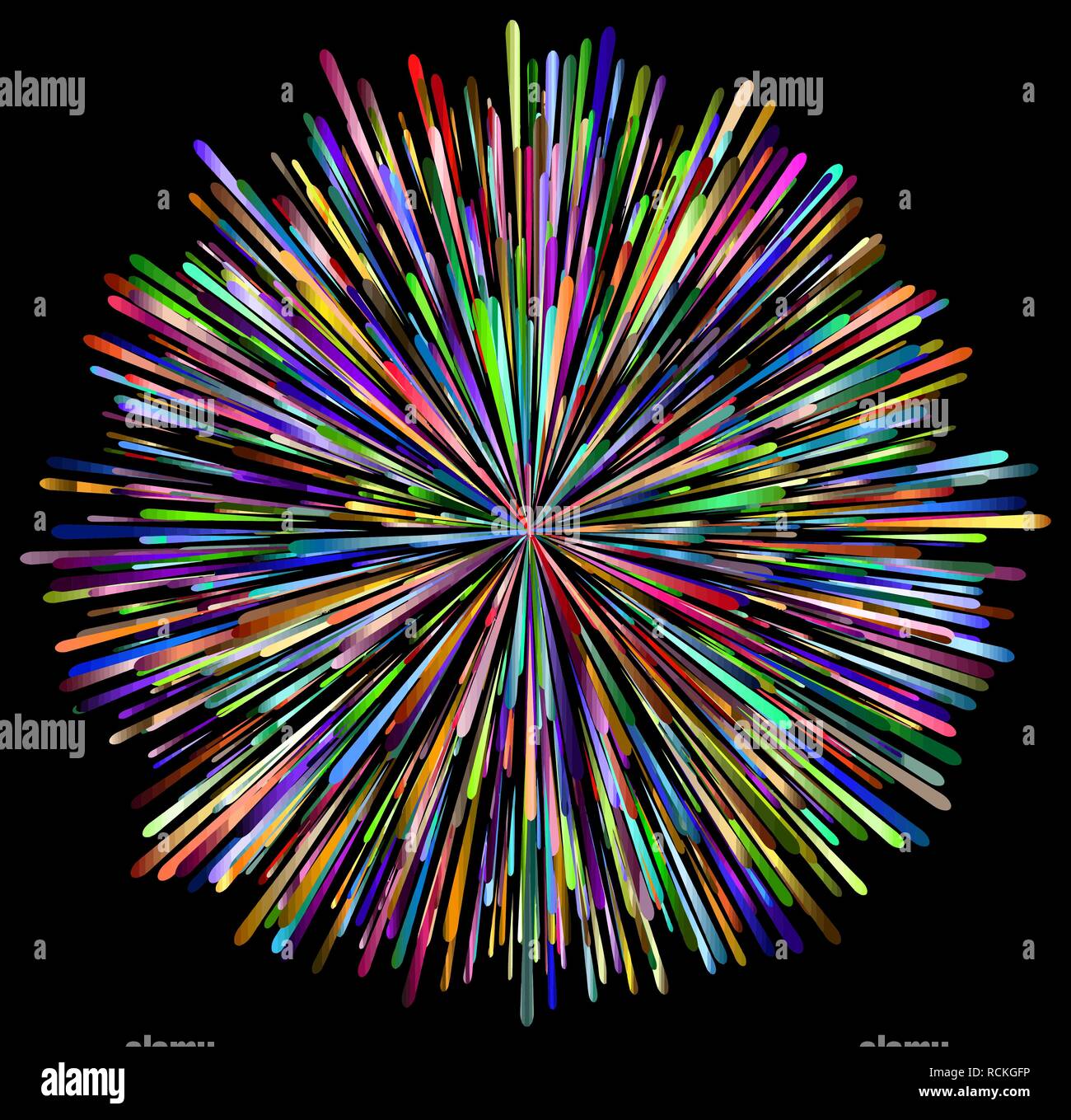 fireworks rainbow colorful festival black explosion vector illustration ...