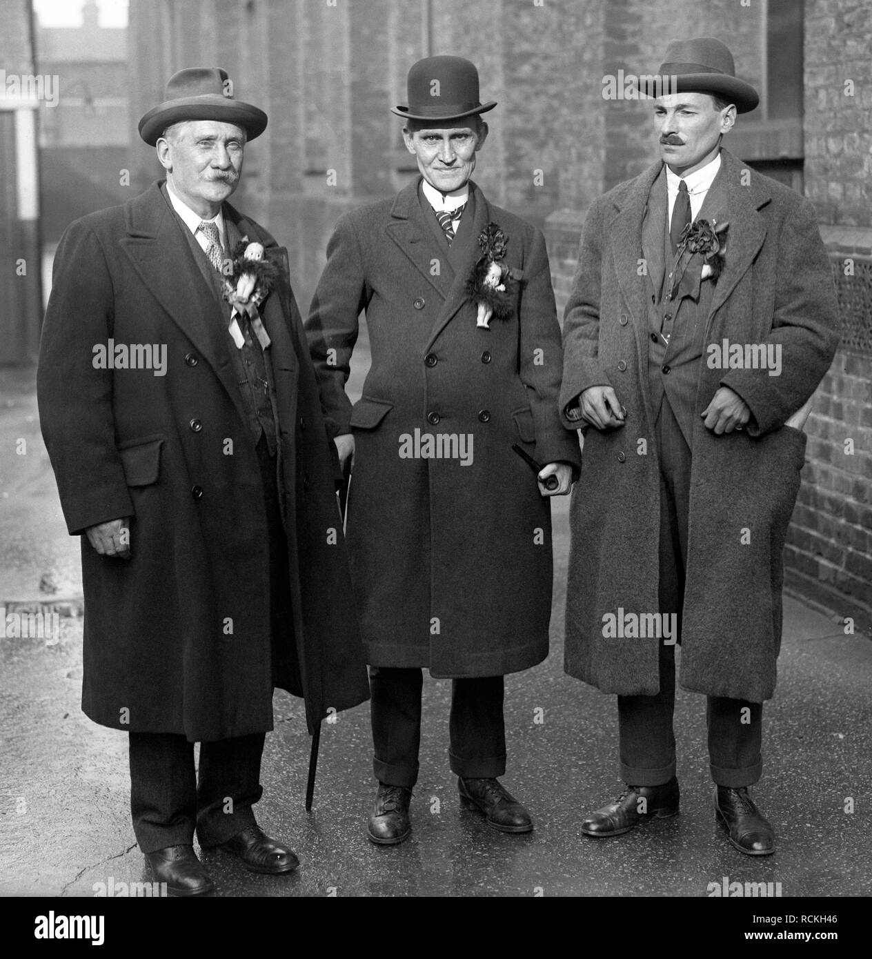 Labour retained the three seats in the Stepney Division. (L-R) Harry ...