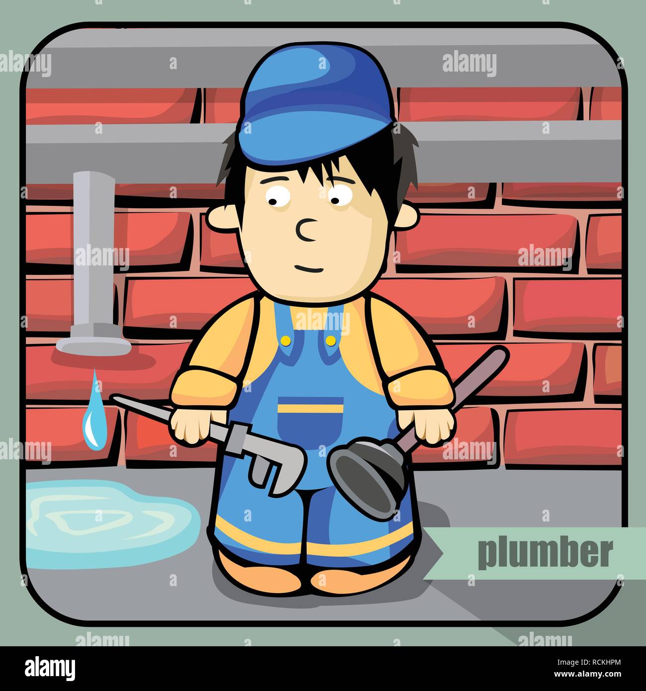 Plunger vector vectors hi-res stock photography and images - Alamy