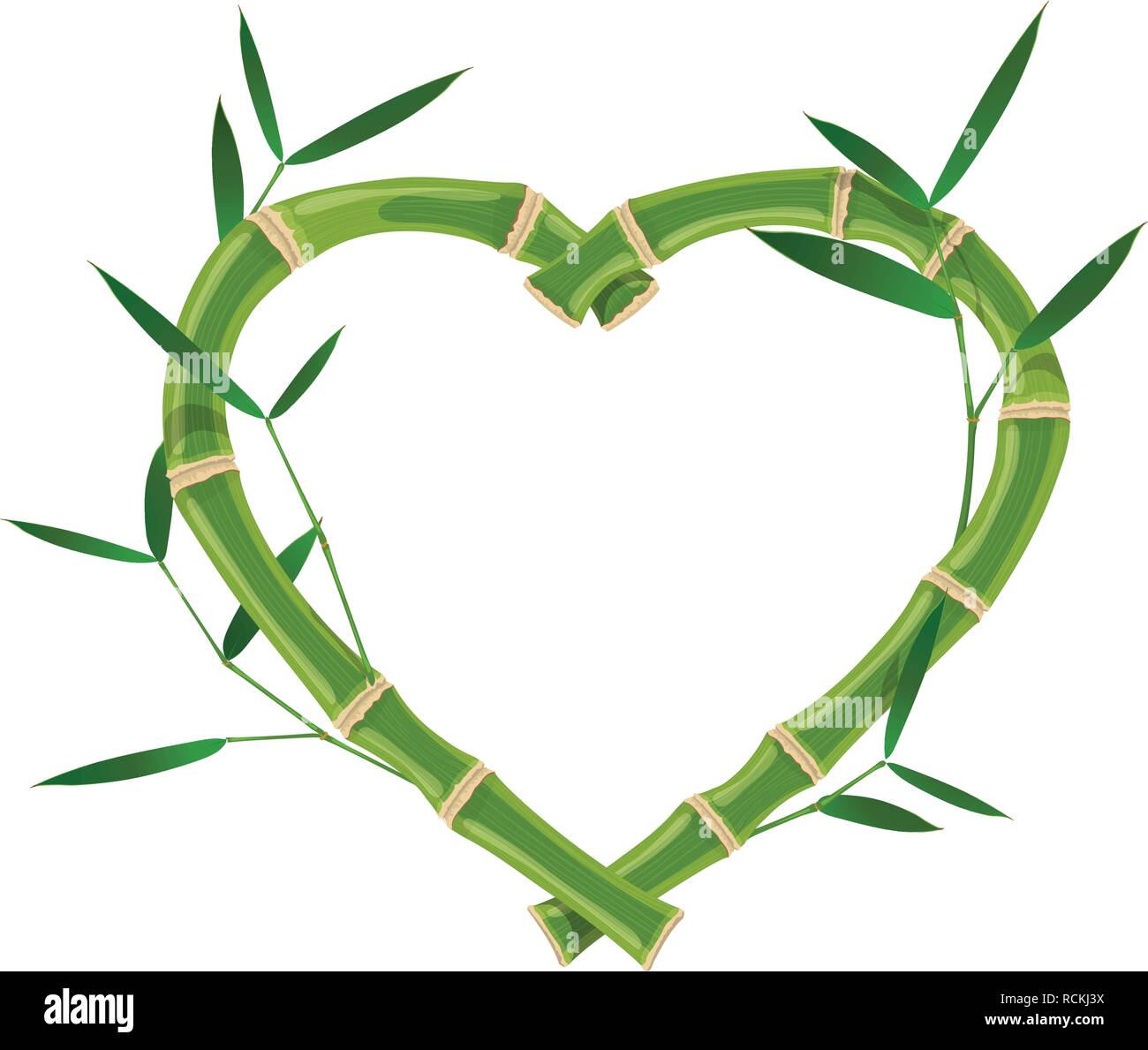 Heart bamboo frame Stock Vector Image & Art - Alamy