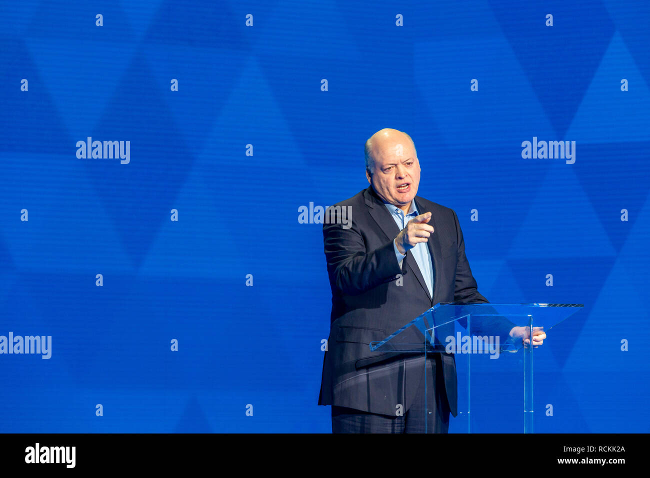 Detroit, Michigan - Jim Hackett, president and CEO of Ford Motor Co ...