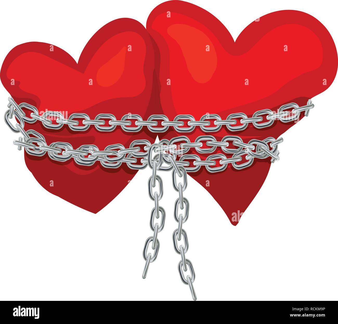 Two hearts linked hi-res stock photography and images - Alamy
