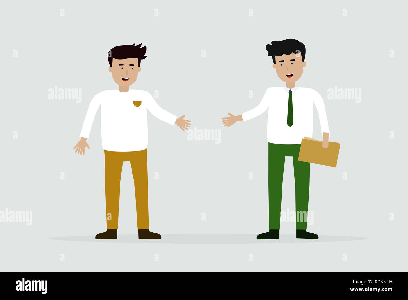 Cartoon handshake hi-res stock photography and images - Alamy