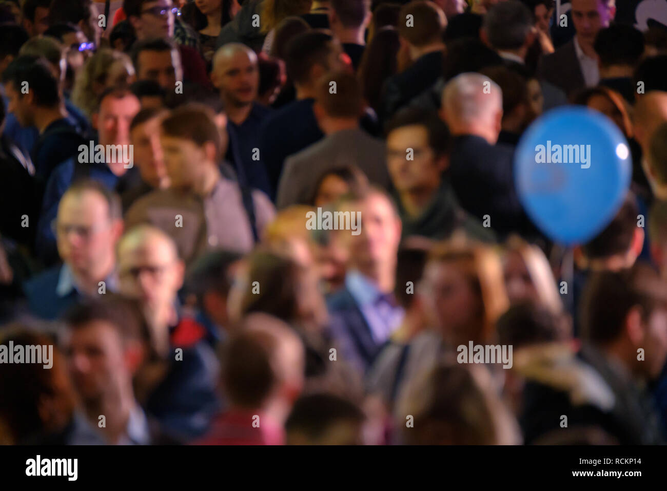 Crowd of people visit business event Stock Photo - Alamy