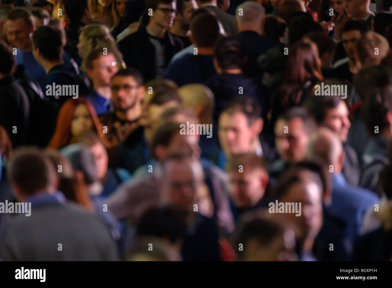 Crowd of people visit business event Stock Photo - Alamy
