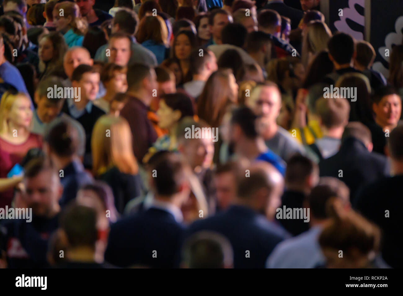 Crowd of people visit business event Stock Photo - Alamy