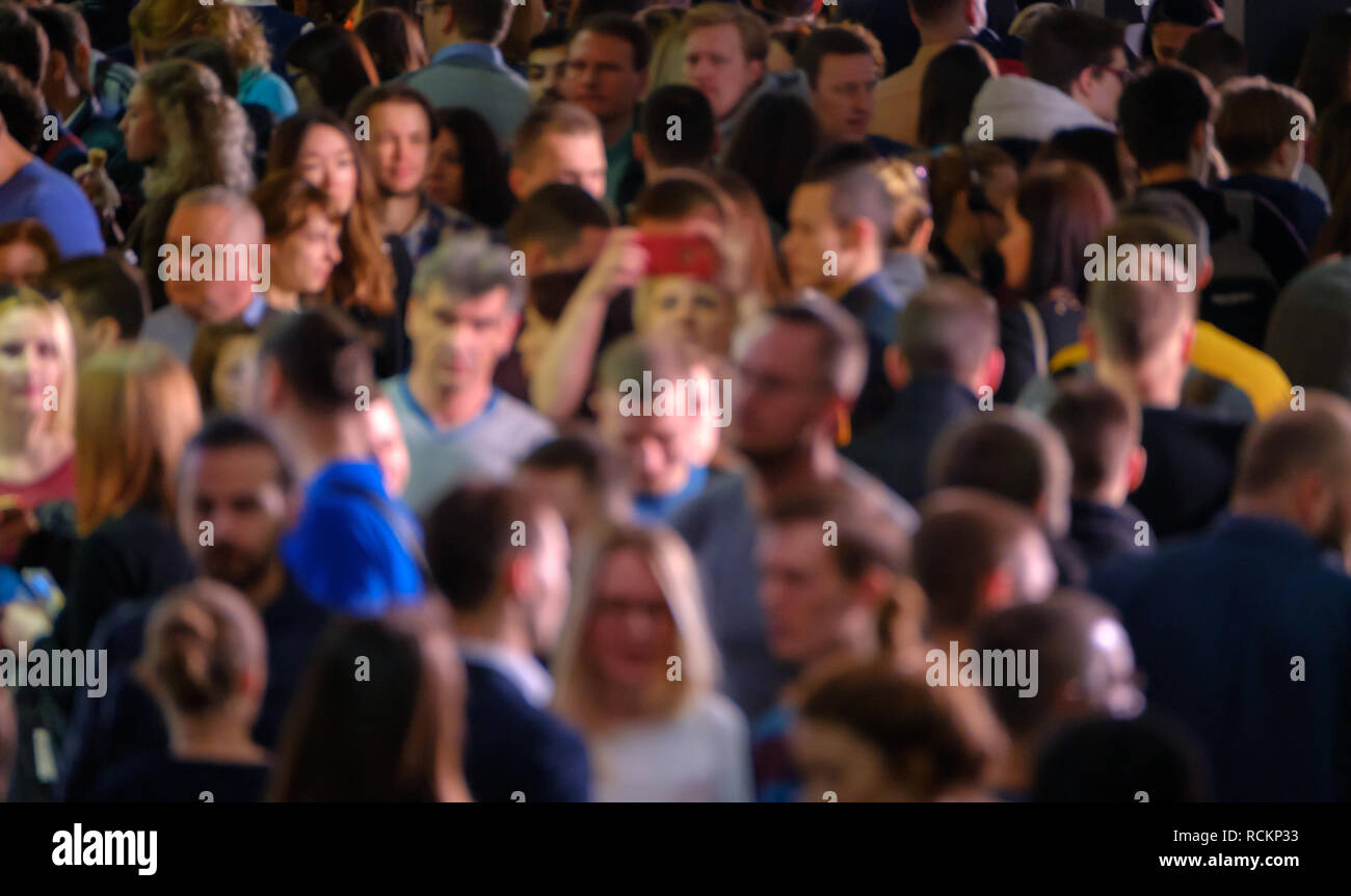Crowd of people visit business event Stock Photo - Alamy