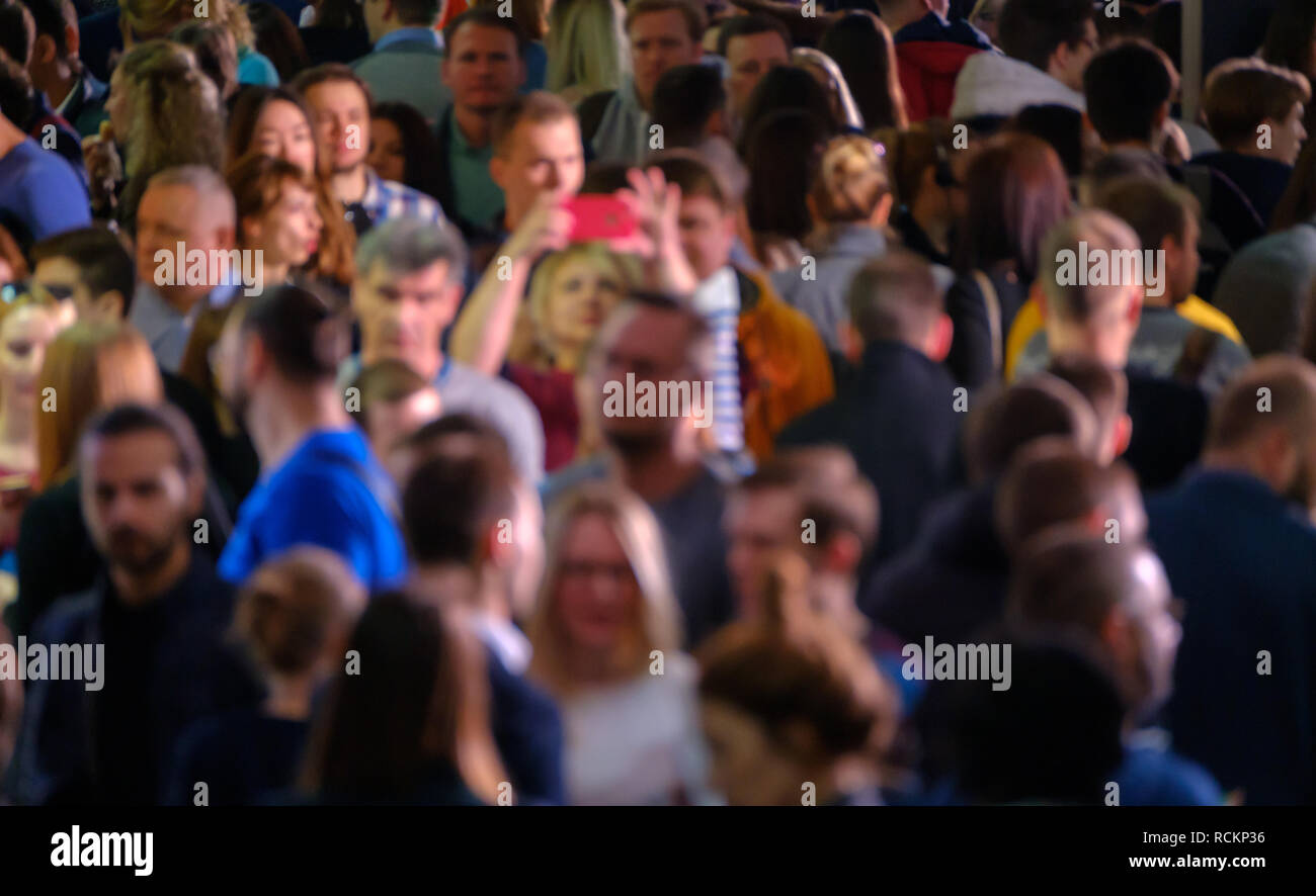 Crowd of people visit business event Stock Photo - Alamy