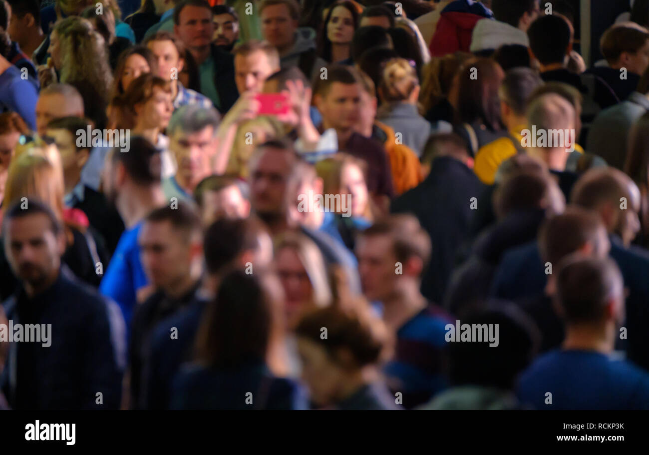 Crowd of people visit business event Stock Photo - Alamy
