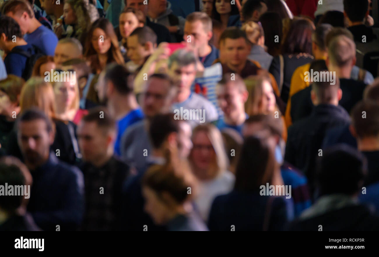 Crowd of people visit business event Stock Photo - Alamy