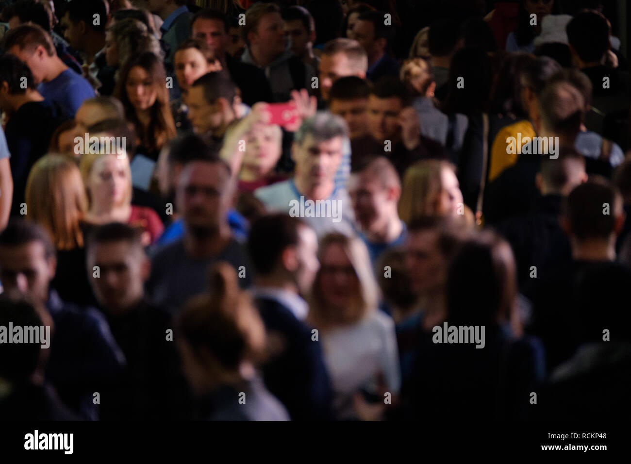 Crowd of people visit business event Stock Photo - Alamy