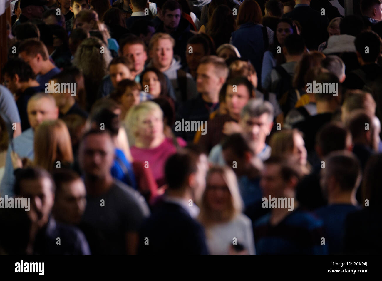 Crowd of people visit business event Stock Photo - Alamy