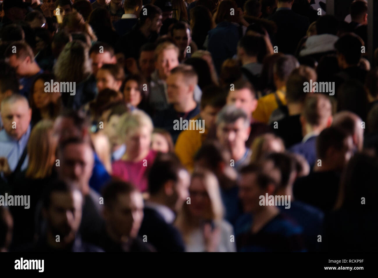 Crowd of people visit business event Stock Photo - Alamy