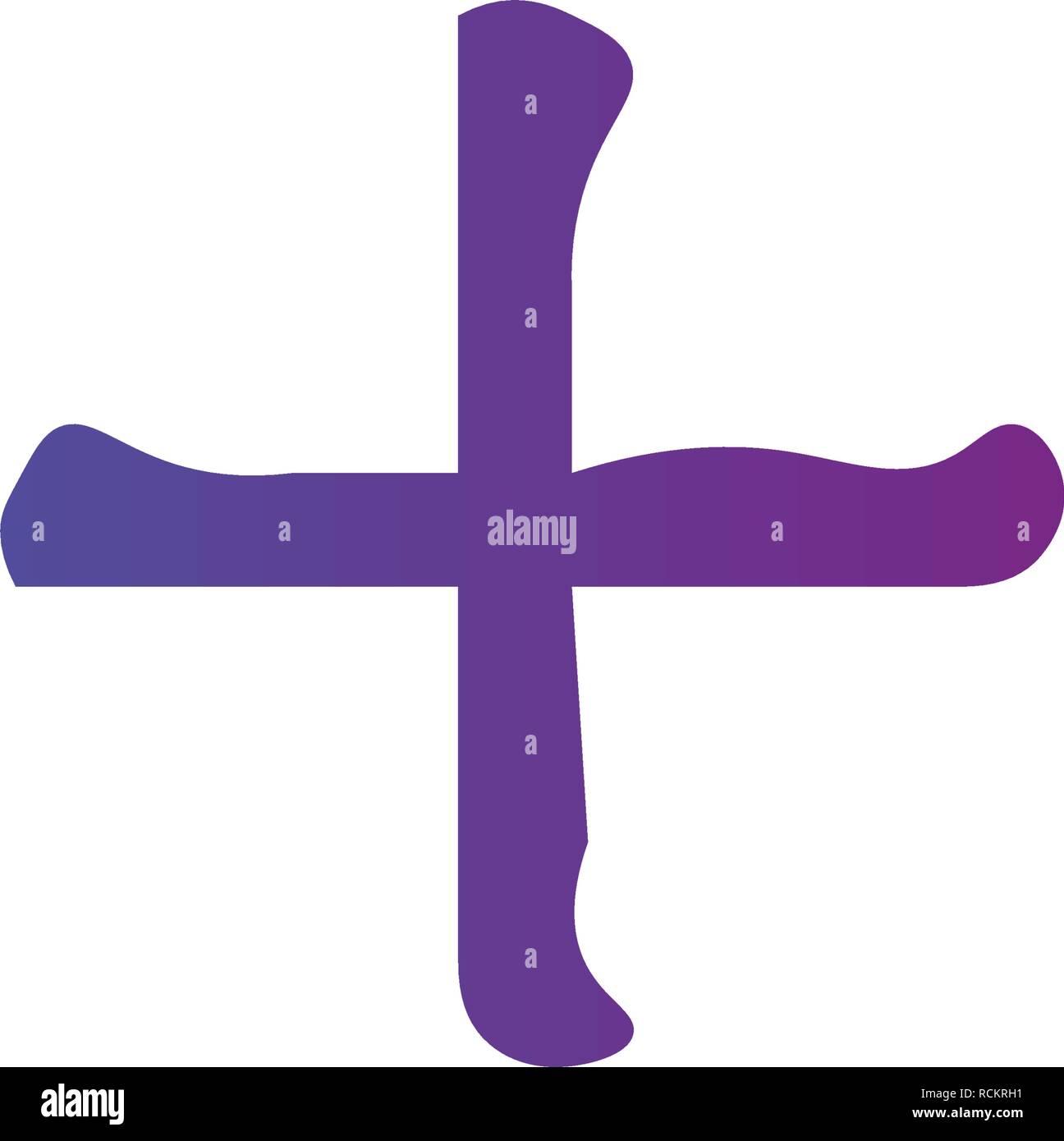 Plus or cross symbols. hand painted plus cross sign isolated on a white ...