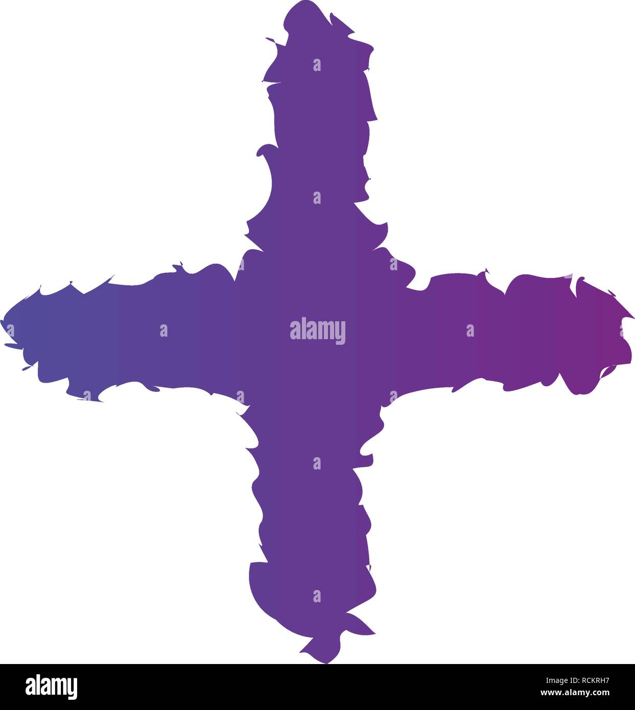 Plus or cross symbols. hand painted plus cross sign isolated on a white ...