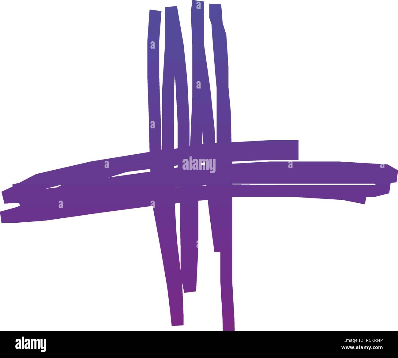 Plus or cross symbols. hand painted plus cross sign isolated on a white ...