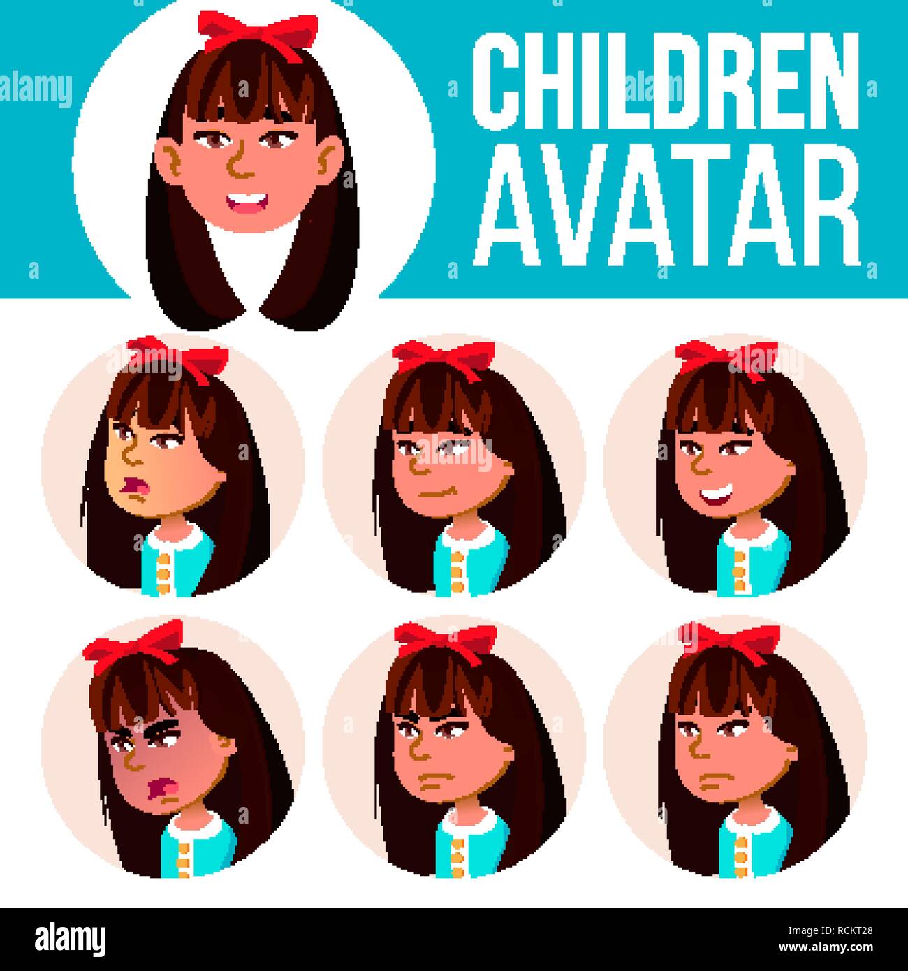 Cartoon Asian Girl Face