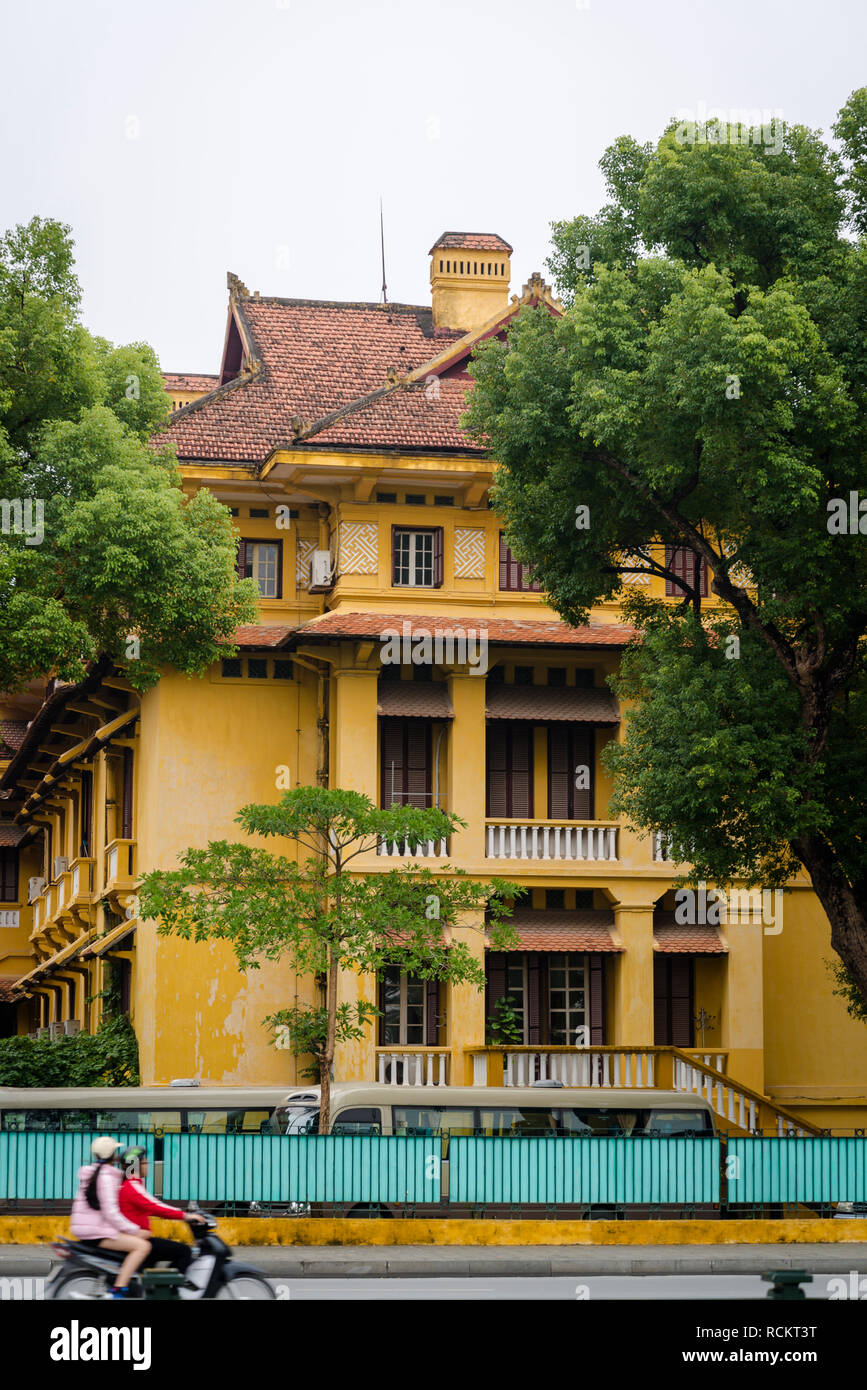 Side view of Ministry of Foreign Affairs building, French colonial ...