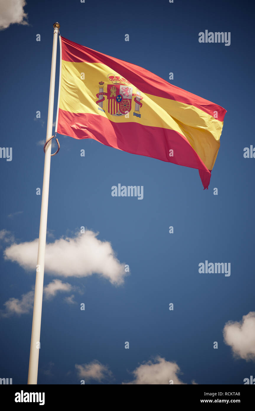Flag of spain worn hi-res stock photography and images - Alamy