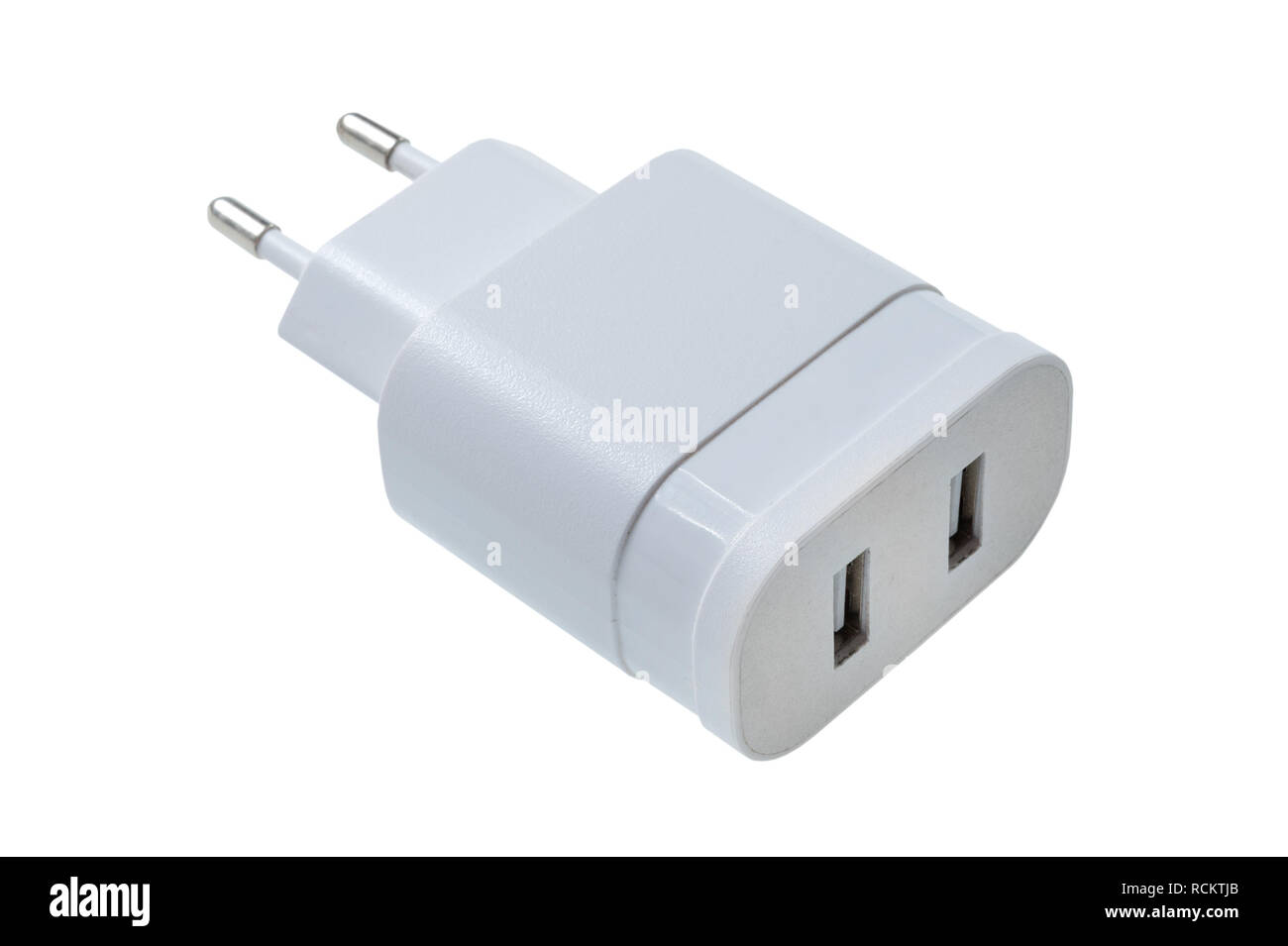 usb wall charger plug isolated on white background Stock Photo - Alamy