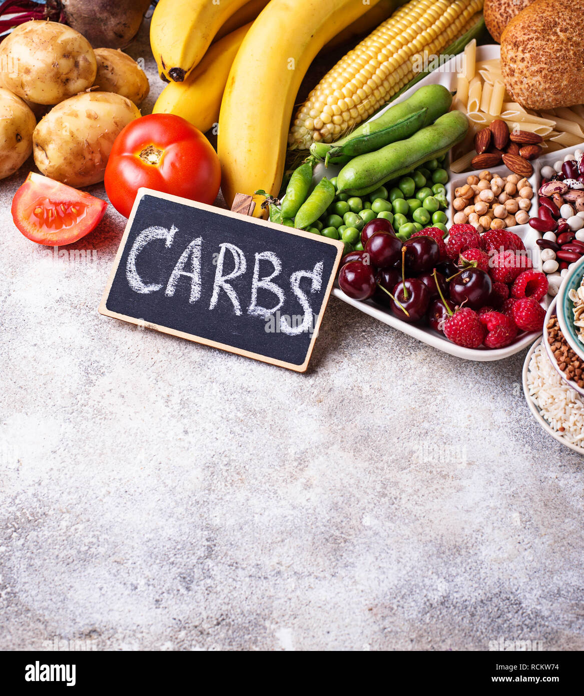 Carbohydrates rich food hi-res stock photography and images - Alamy