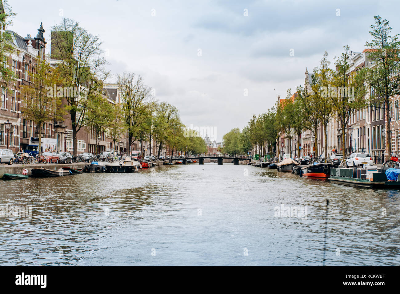 Amsterdam, Netherlands September 5, 2017: canals and rivers. City ...