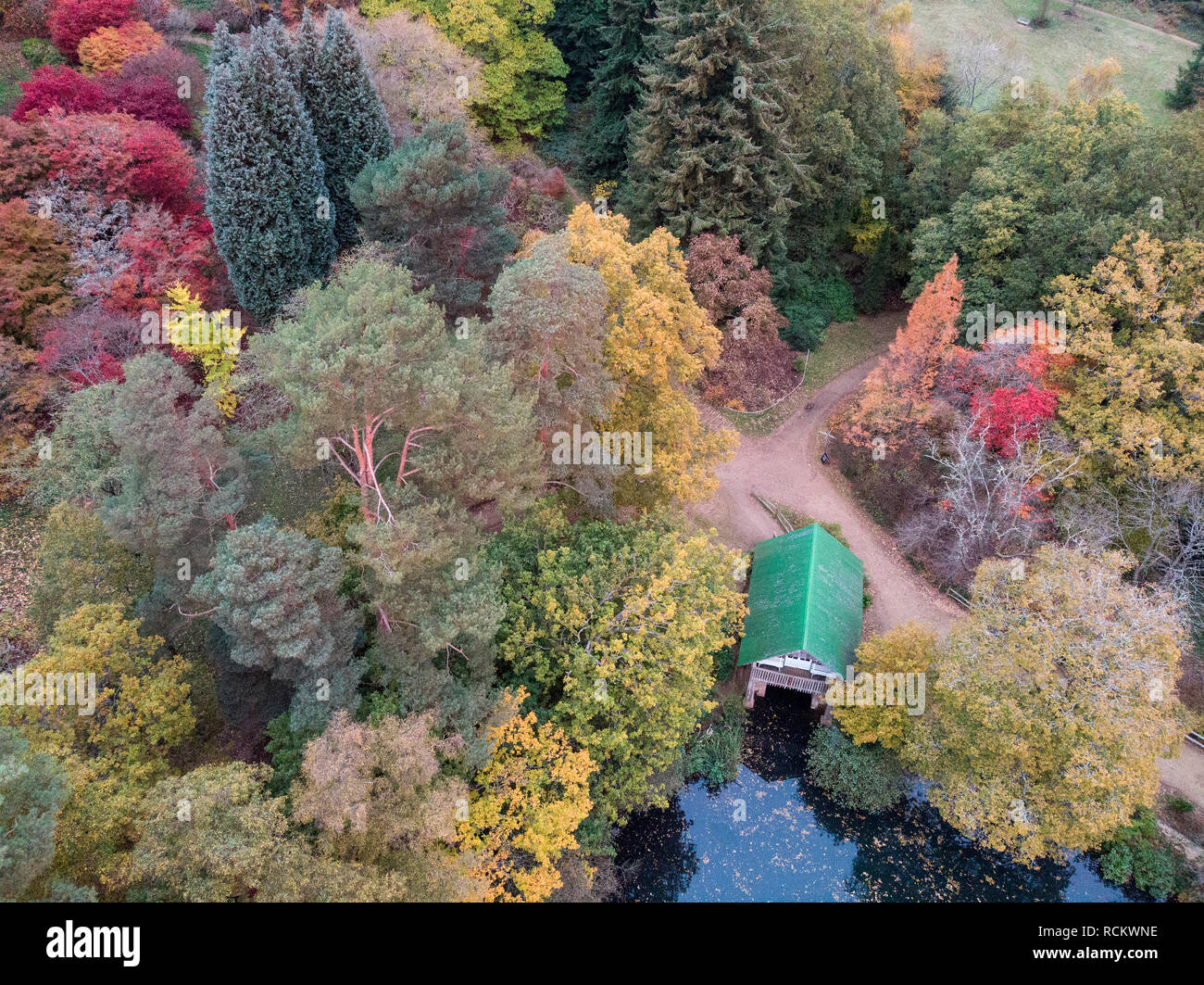 Beautiful aerial drone landscape image of stunning colorful vibrant ...