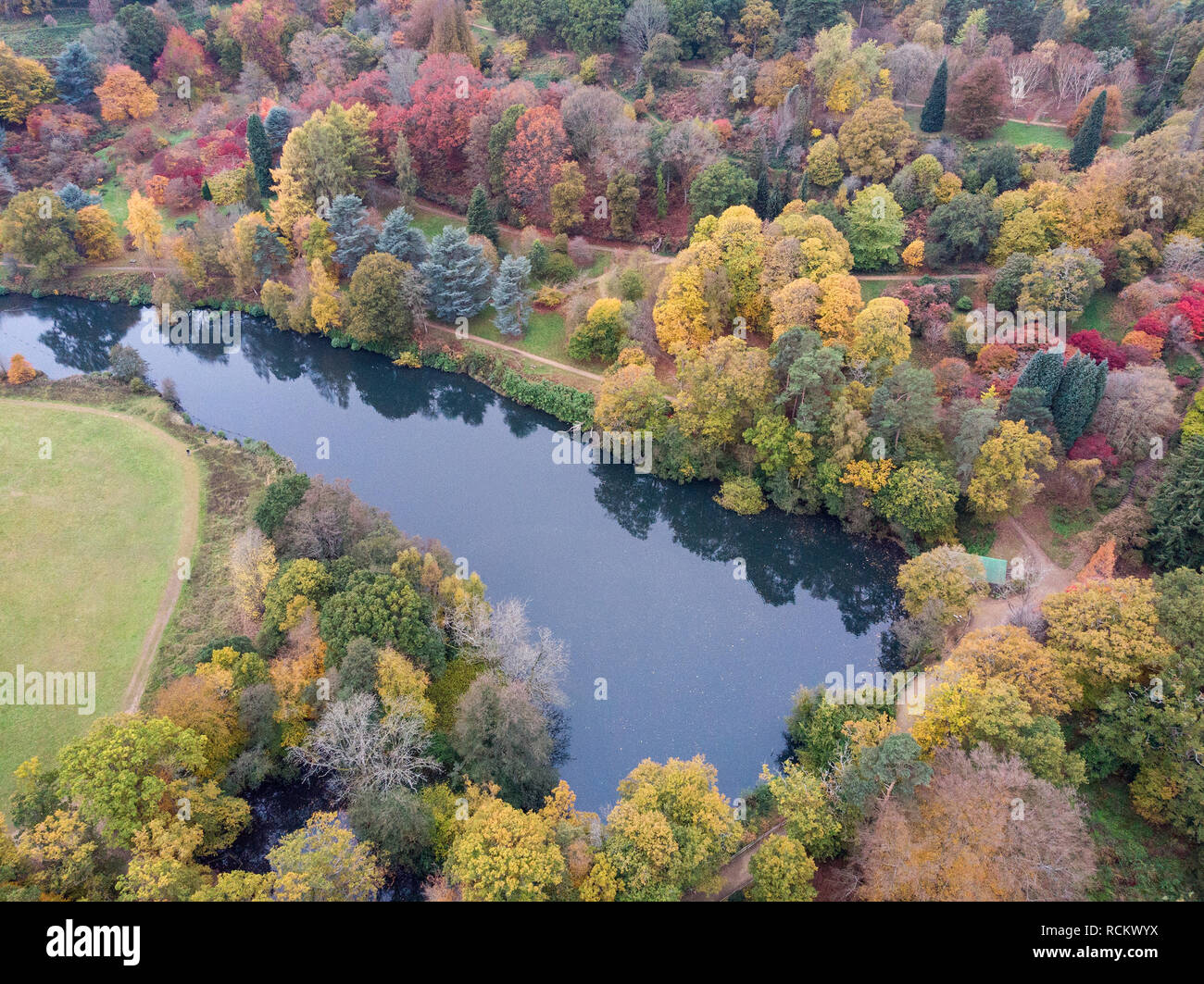 Beautiful aerial drone landscape image of stunning colorful vibrant ...
