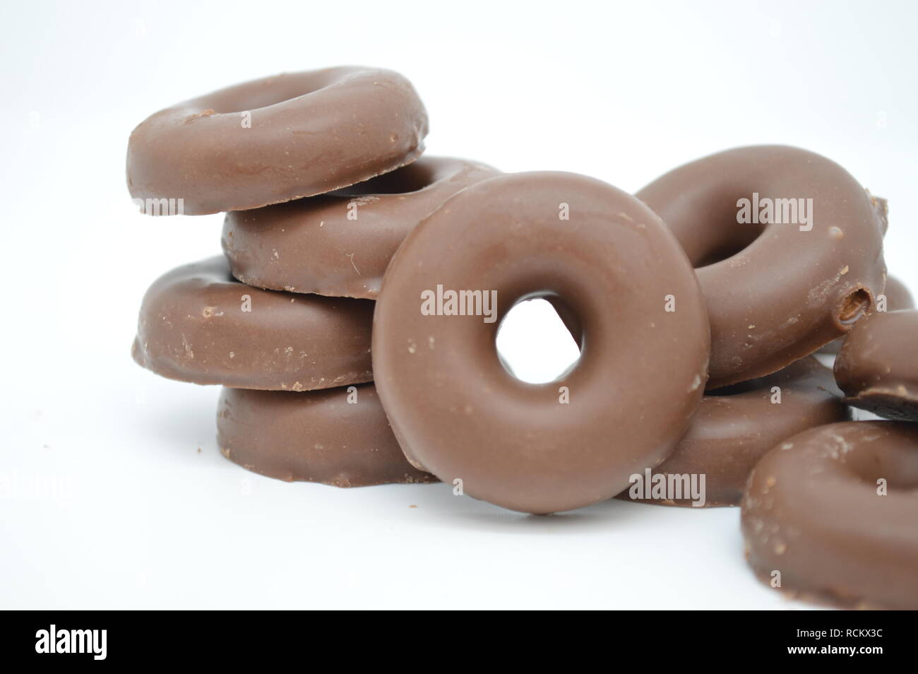 roller chocolate cookies dessert food Stock Photo - Alamy
