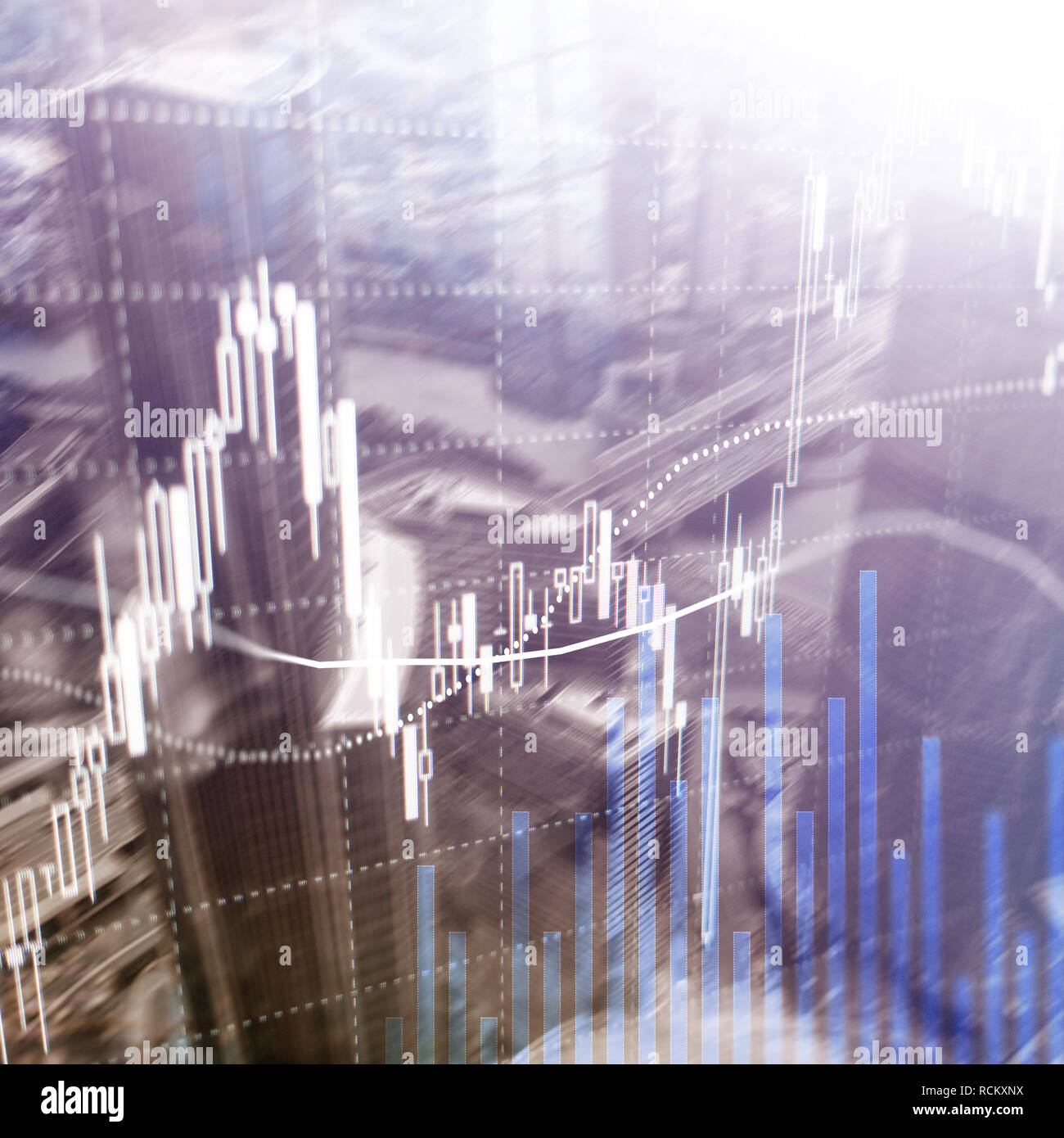 Forex trading, Financial market, Investment concept on business center ...
