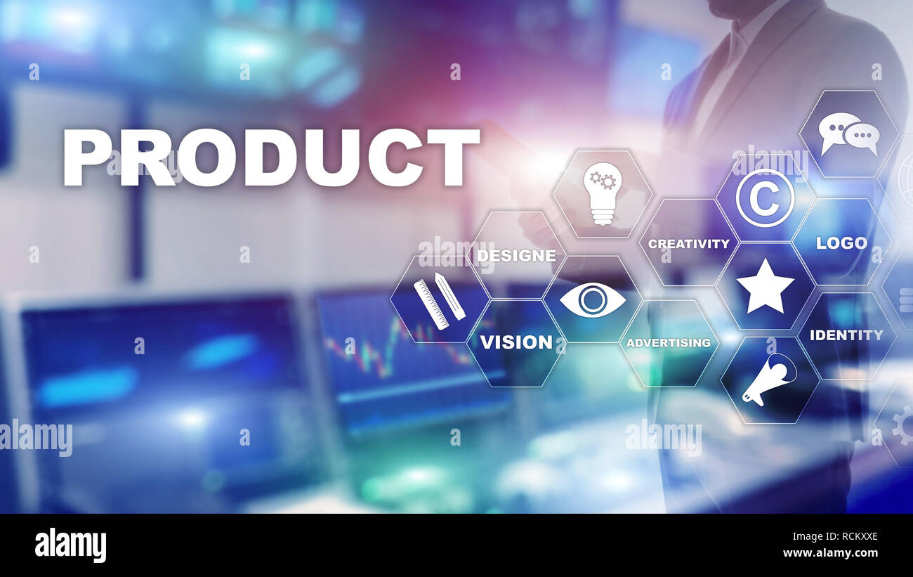 Business Product Promotion Design Concept. Double exposure background ...