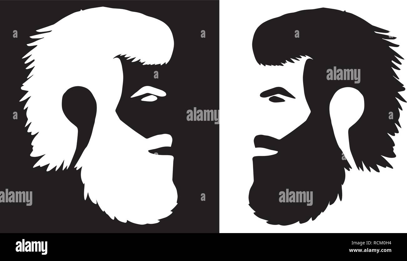 Old man face profile Stock Vector Images - Alamy