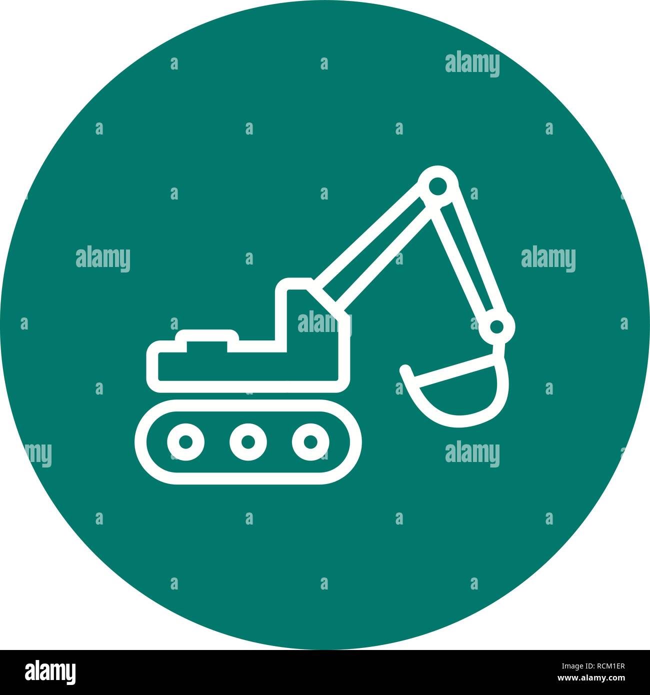 Vector Excavator Icon Stock Vector Image & Art - Alamy