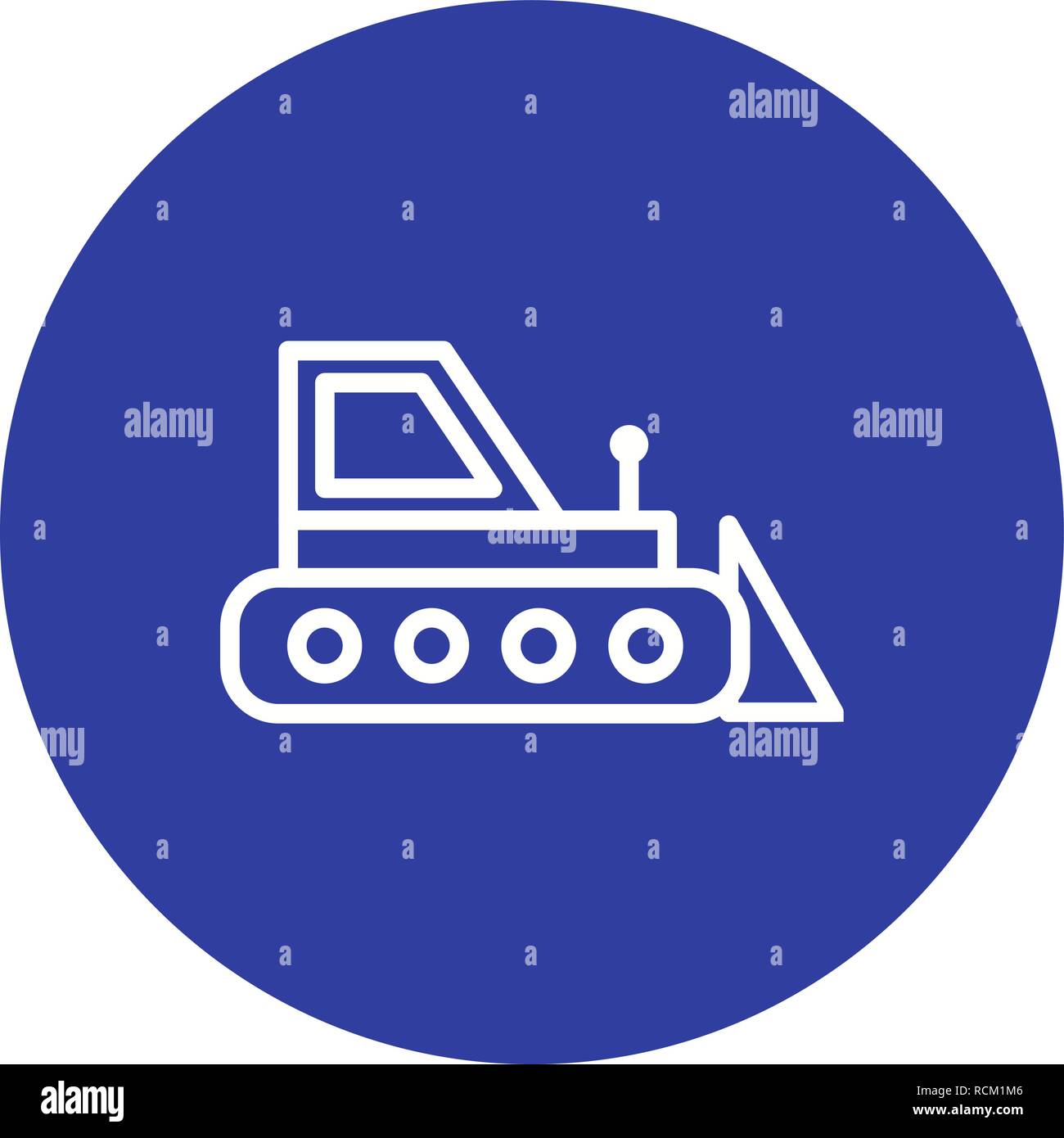 Vector Bulldozer Icon Stock Vector Image & Art - Alamy