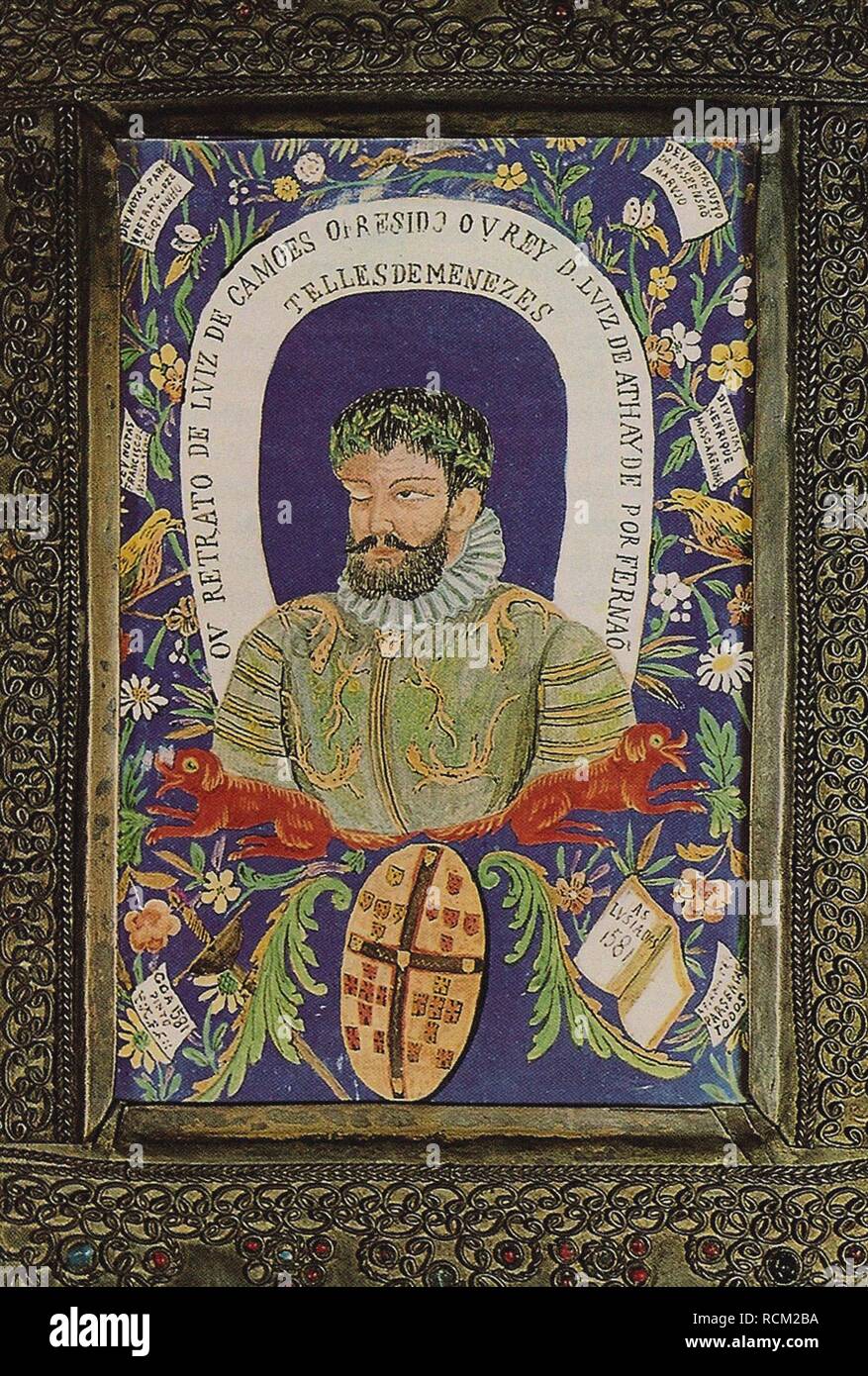 Portrait of the poet Luís Vaz de Camões (c. 1524-1580). Museum ...