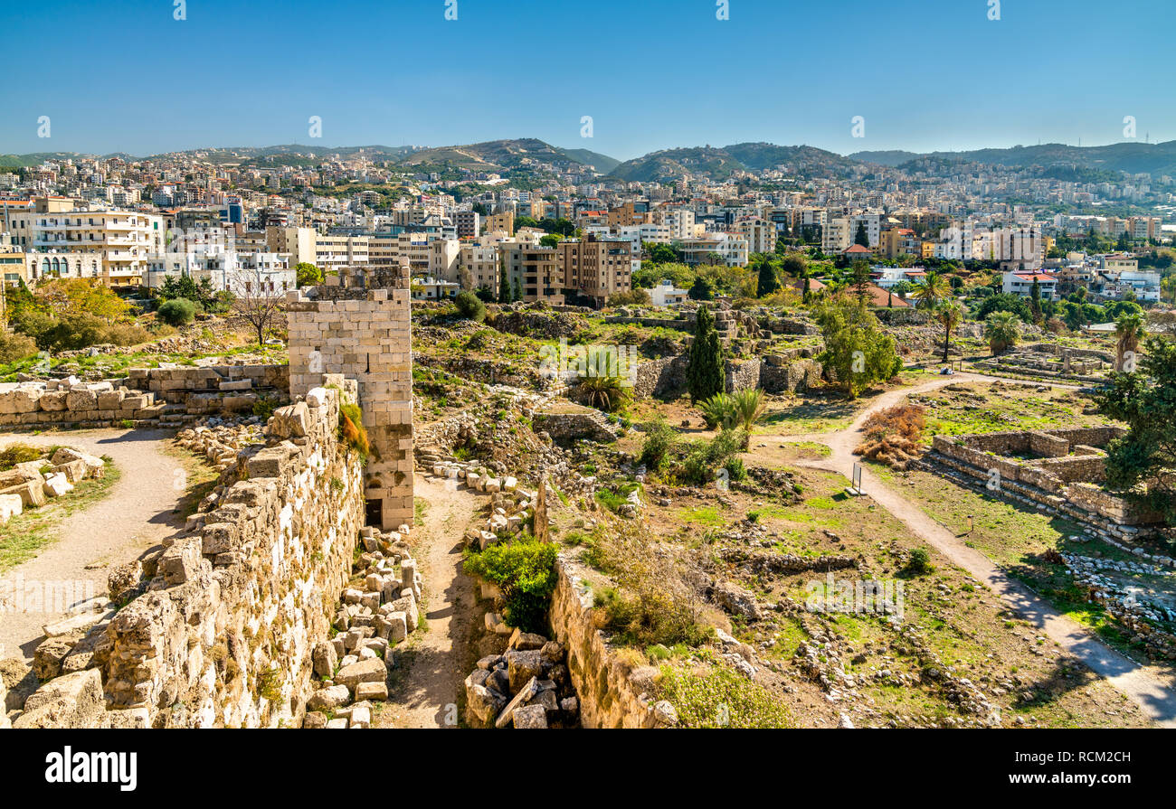 Ruins of Byblos in Lebanon, a UNESCO World Heritage Site Stock Photo ...