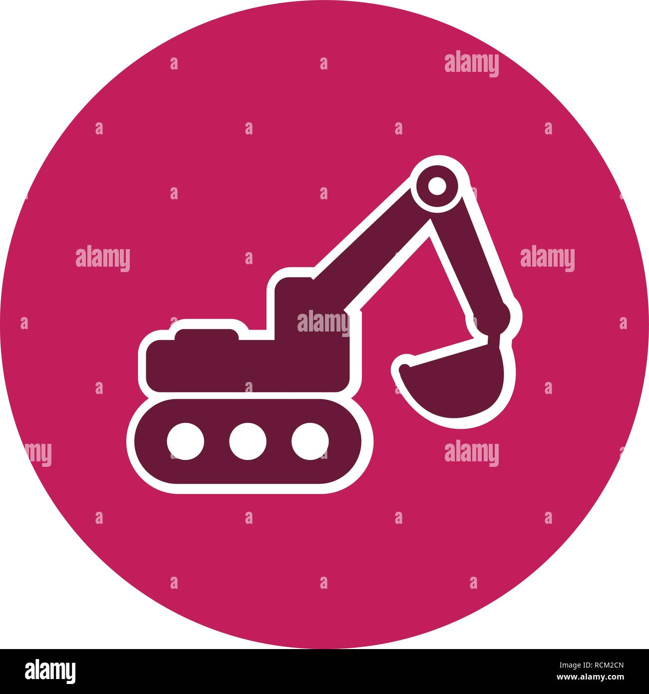 Vector Excavator Icon Stock Vector Image & Art - Alamy
