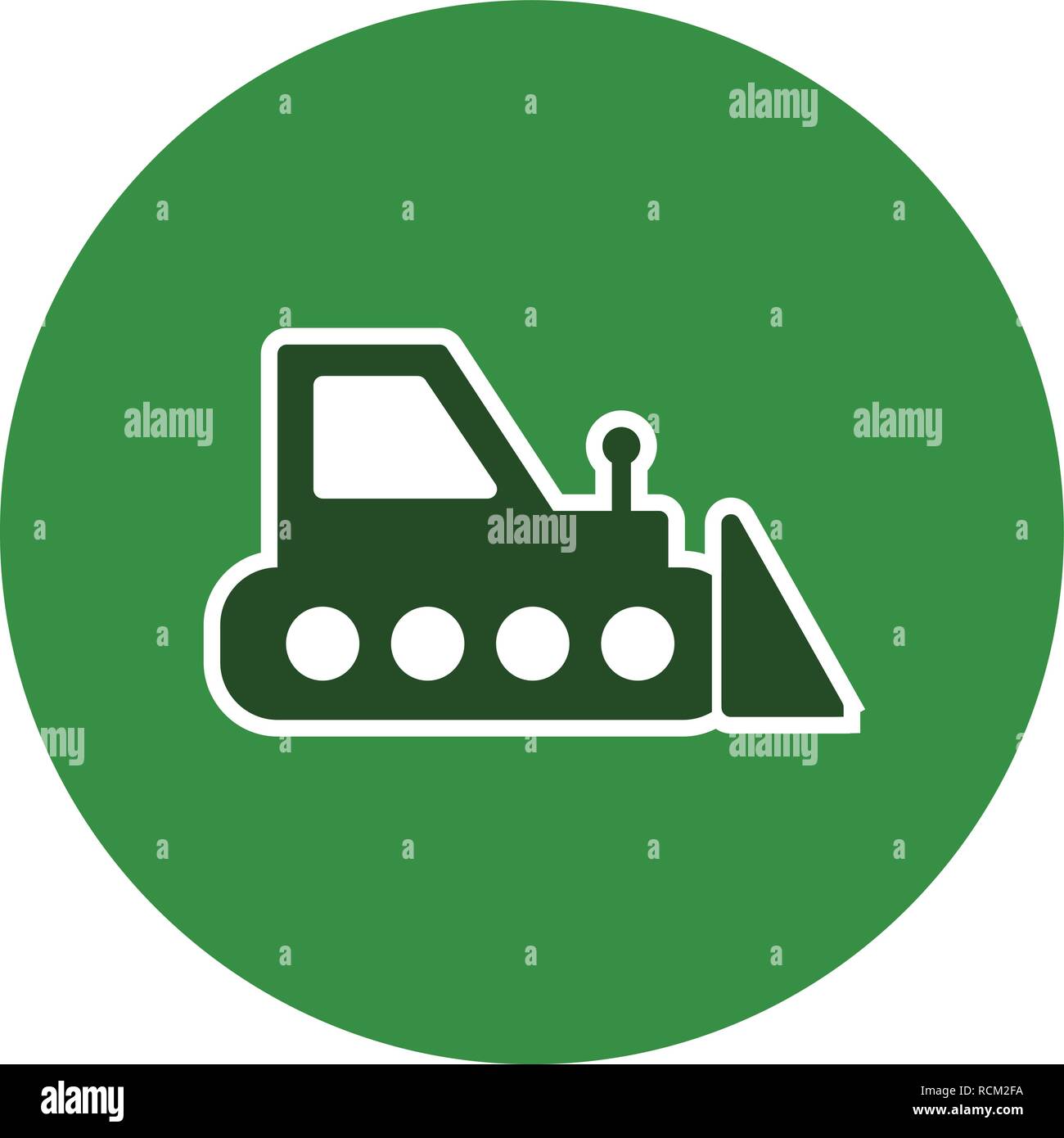 Vector Bulldozer Icon Stock Vector Image & Art - Alamy