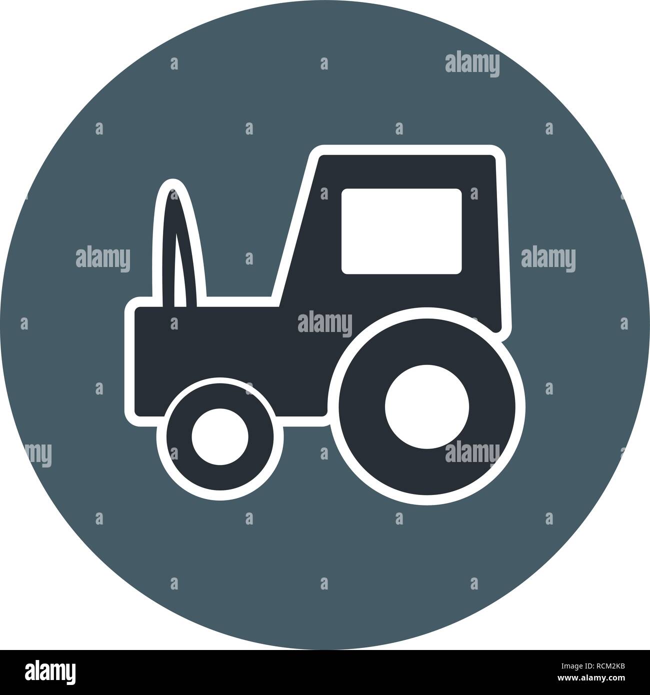 Vector Tractor Icon Stock Vector Image & Art - Alamy