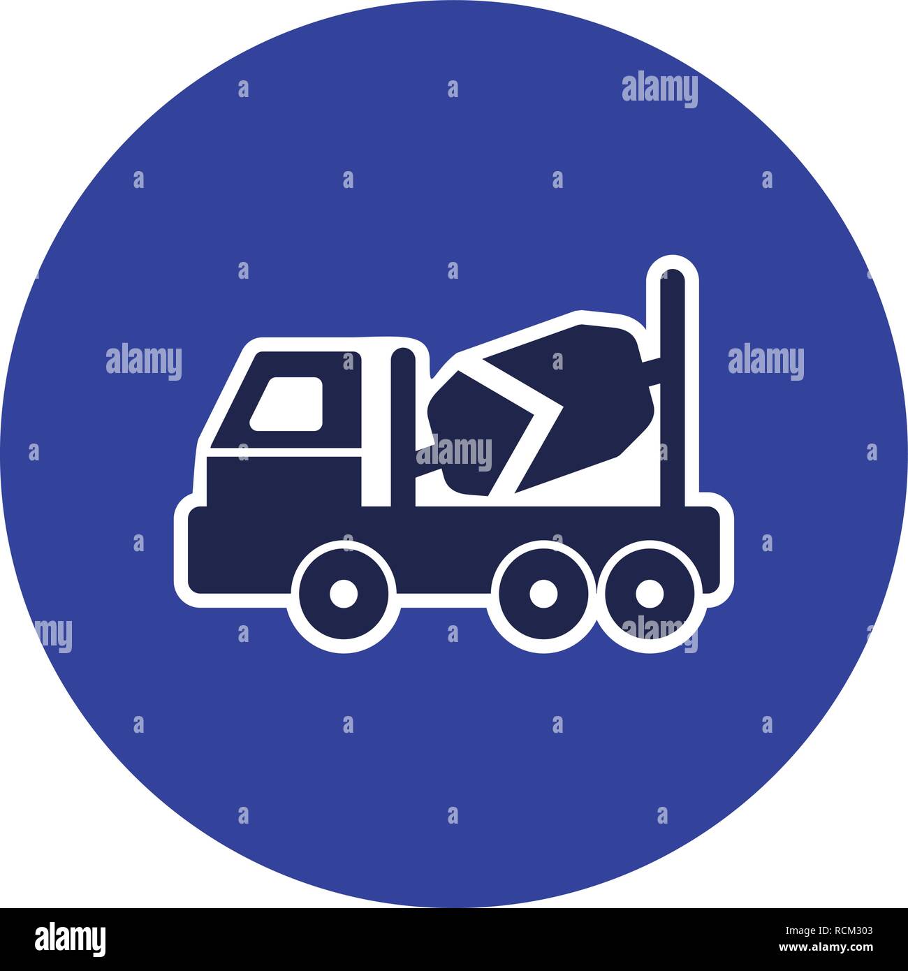 Vector Concrete Mixer Icon Stock Vector Image & Art - Alamy