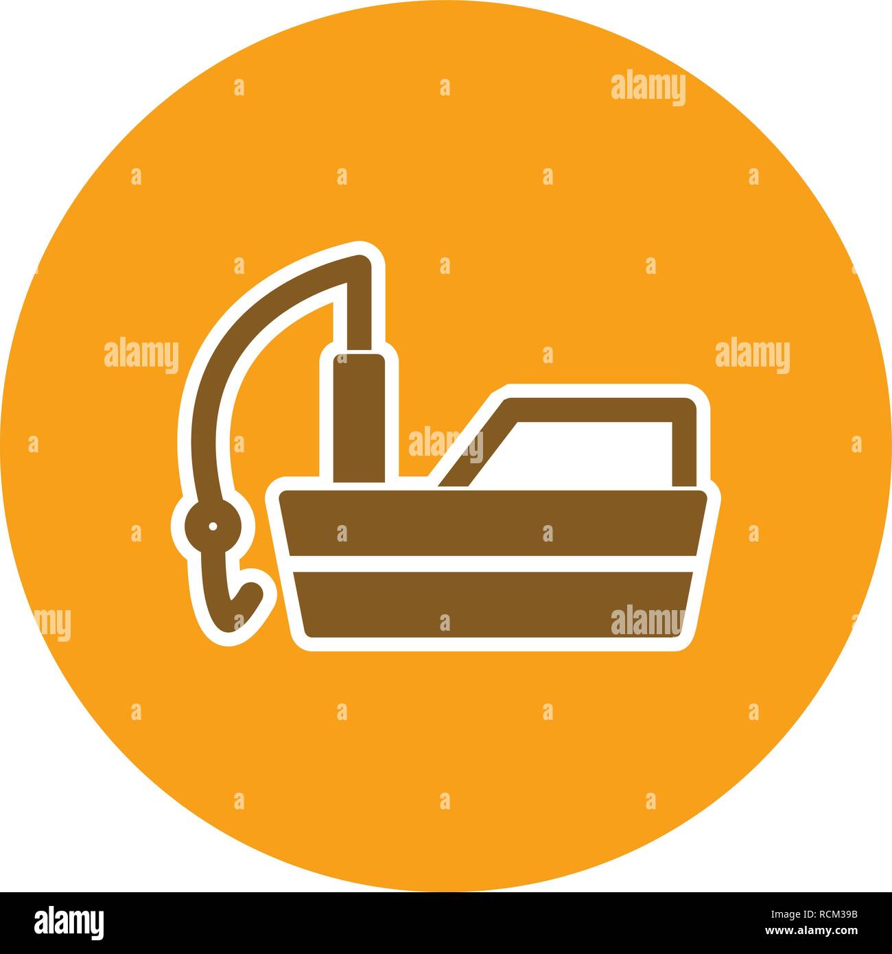Vector Fishing Boat Icon Stock Vector Image & Art - Alamy