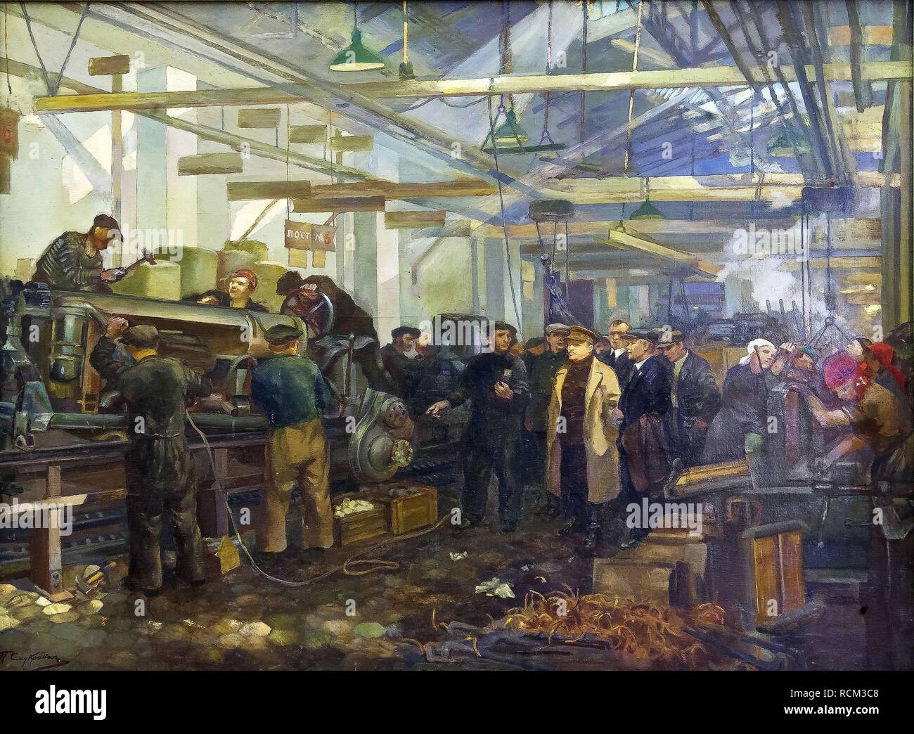 Kirov visiting the Putilov factory. Museum: State Museum-and exhibition ...