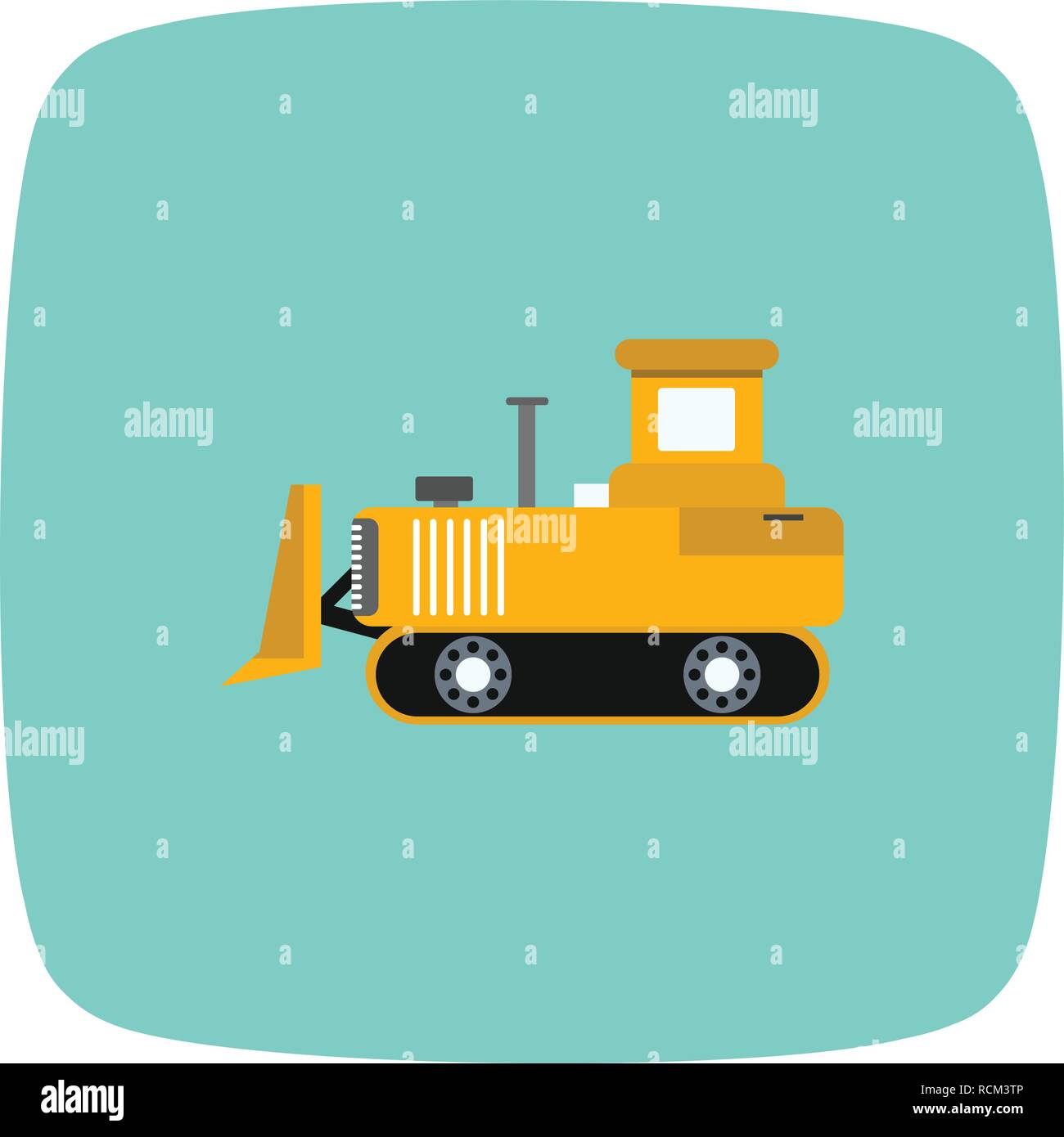 Vector Bulldozer Icon Stock Vector Image & Art - Alamy