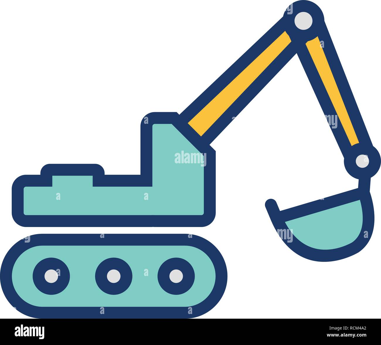 Vector Excavator Icon Stock Vector Image & Art - Alamy
