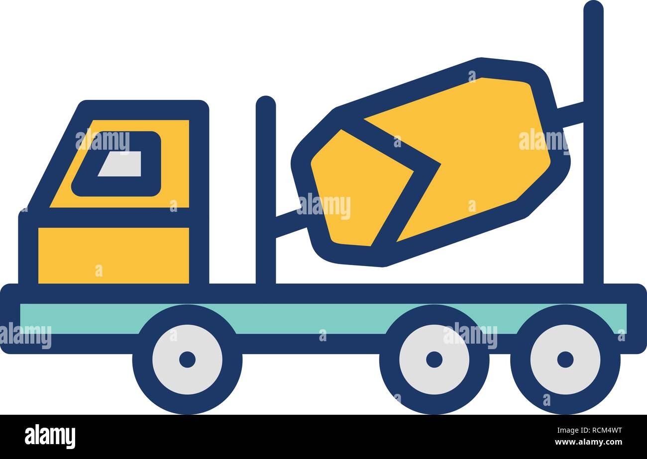 Vector Concrete Mixer Icon Stock Vector Image & Art - Alamy