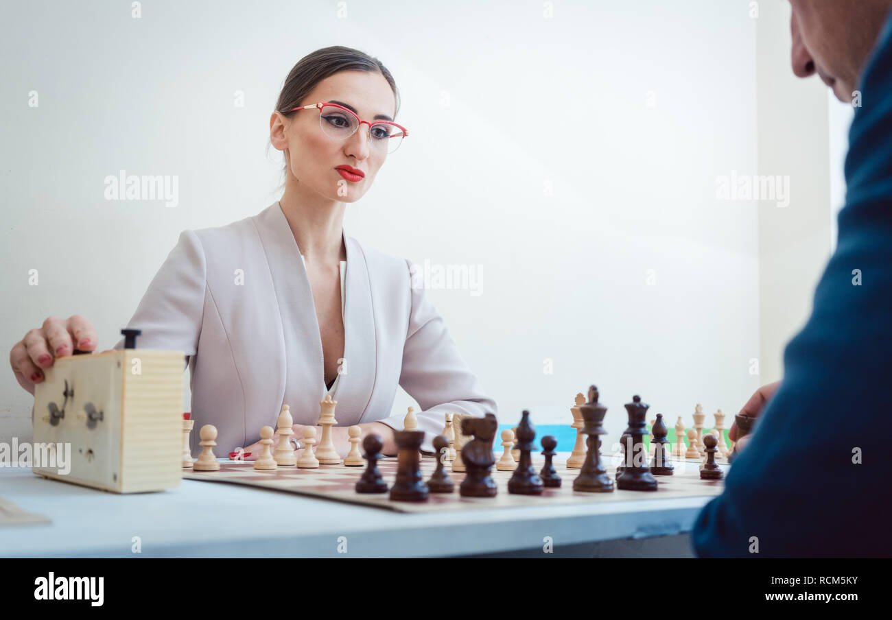 Playing chess competition hi-res stock photography and images - Alamy