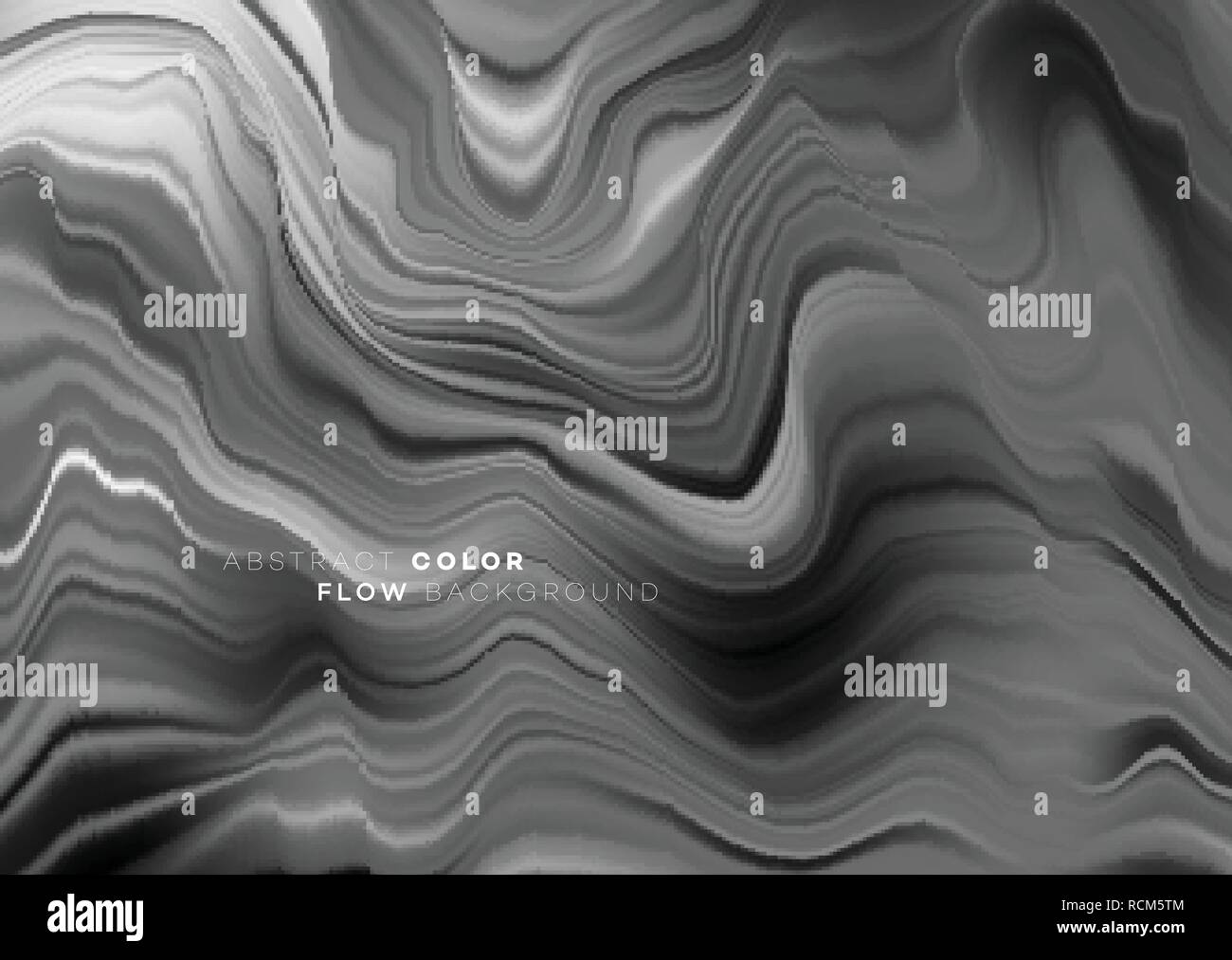 Modern colorful flow poster. Wave Liquid shape in black color ...