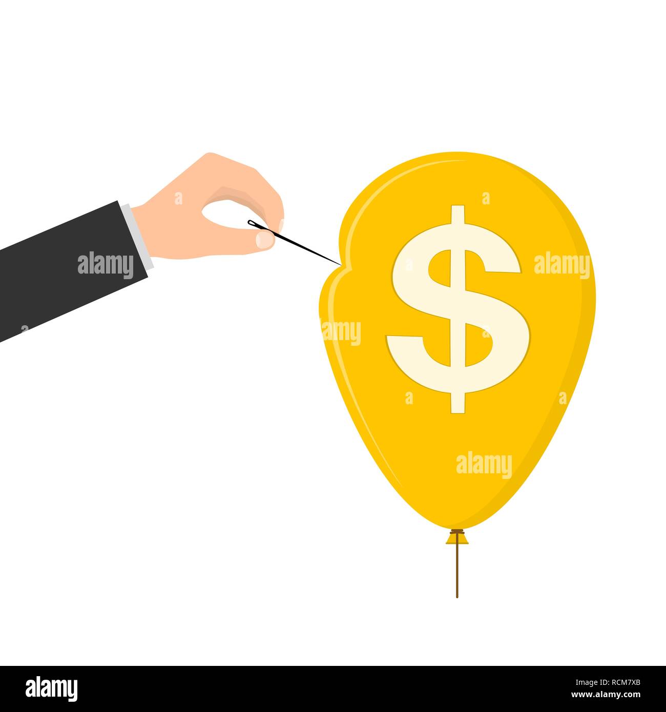 Concept of economy problem or financial crisi. Vector illuistration ...