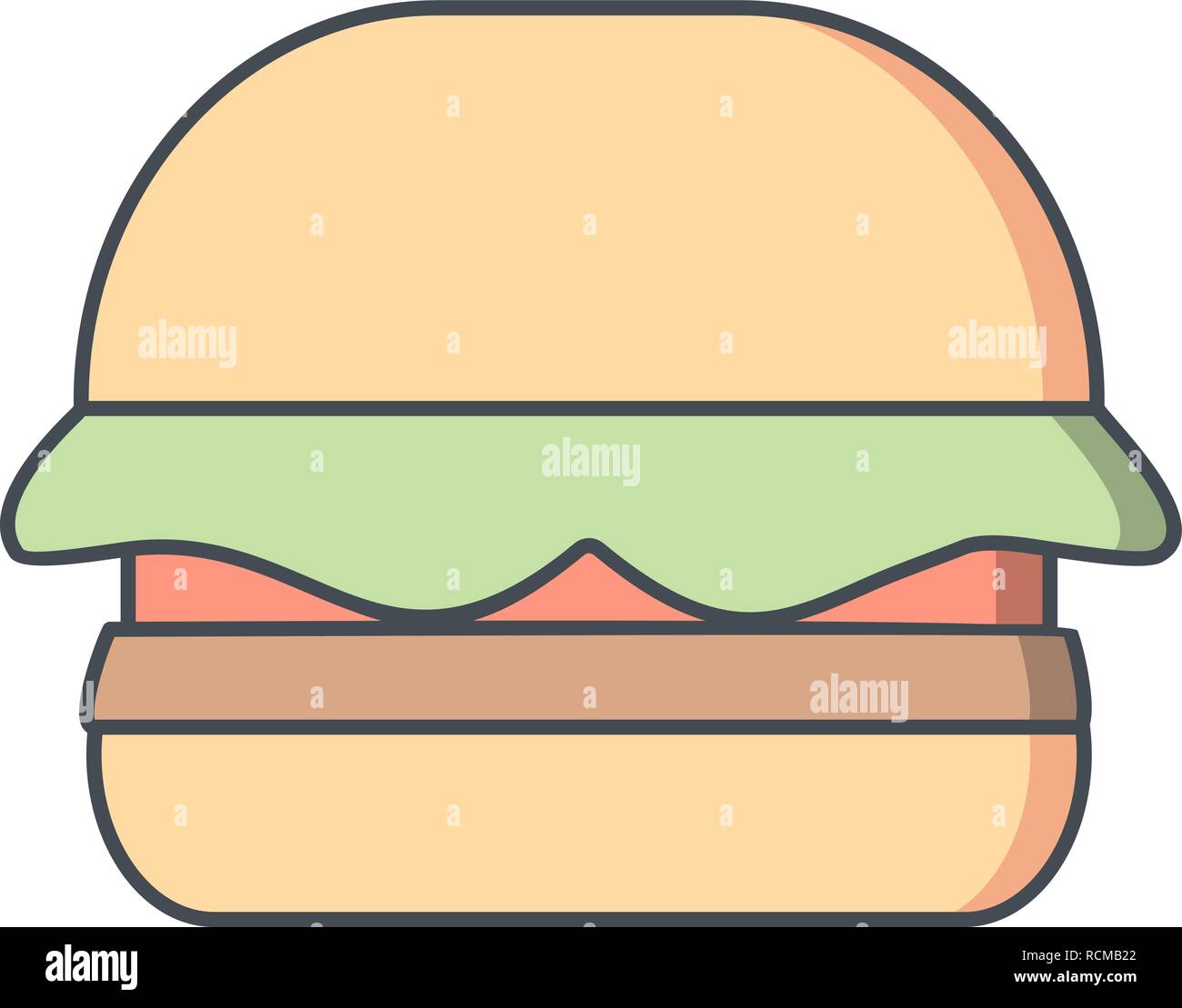 Vector Hamburger Icon Stock Vector Image & Art - Alamy