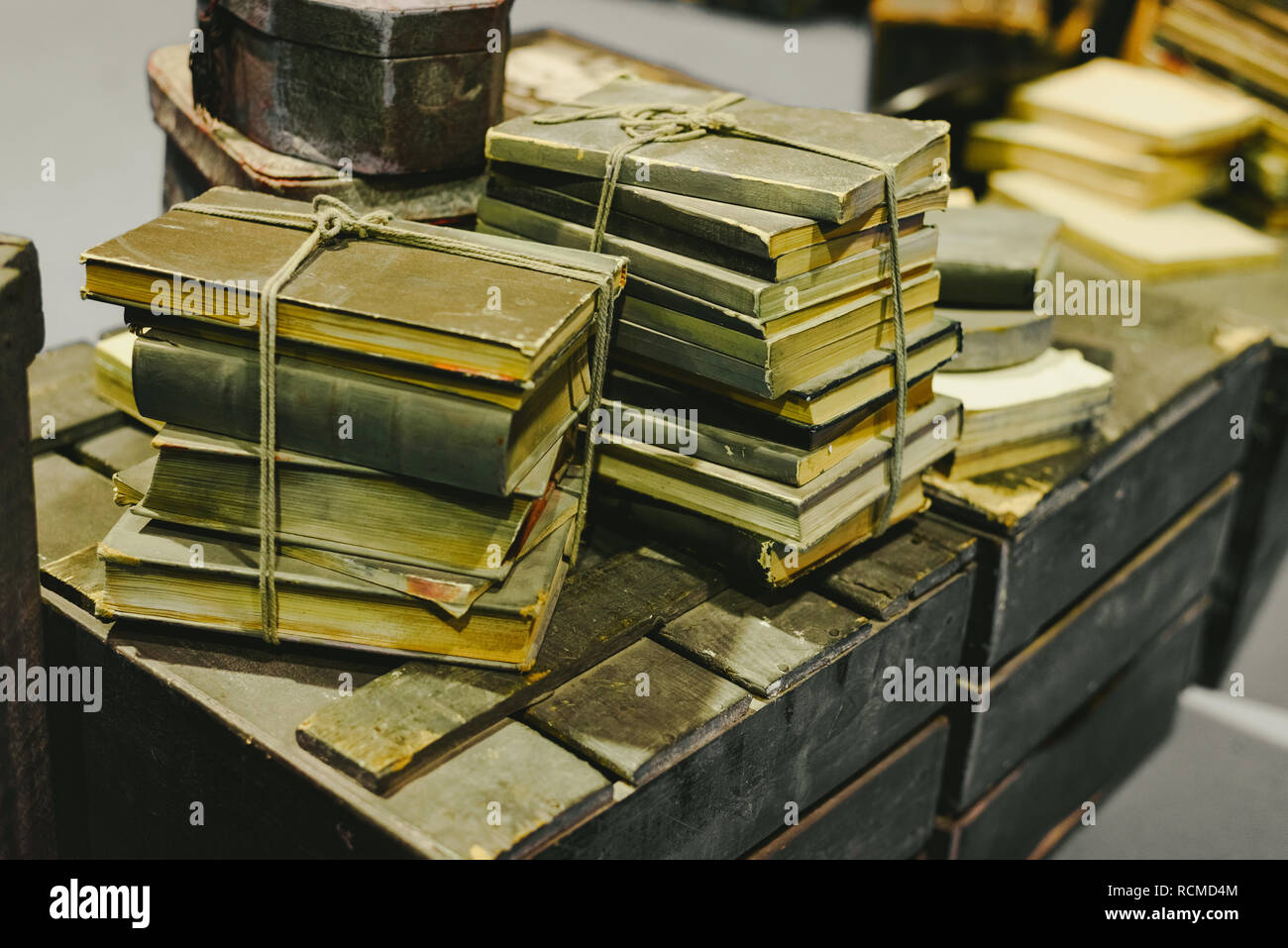 Stack old books stored hi-res stock photography and images - Alamy